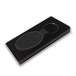 LaserGram Oval Keychain, Motorcycle, Personalized Engraving Included (Black with Silver)