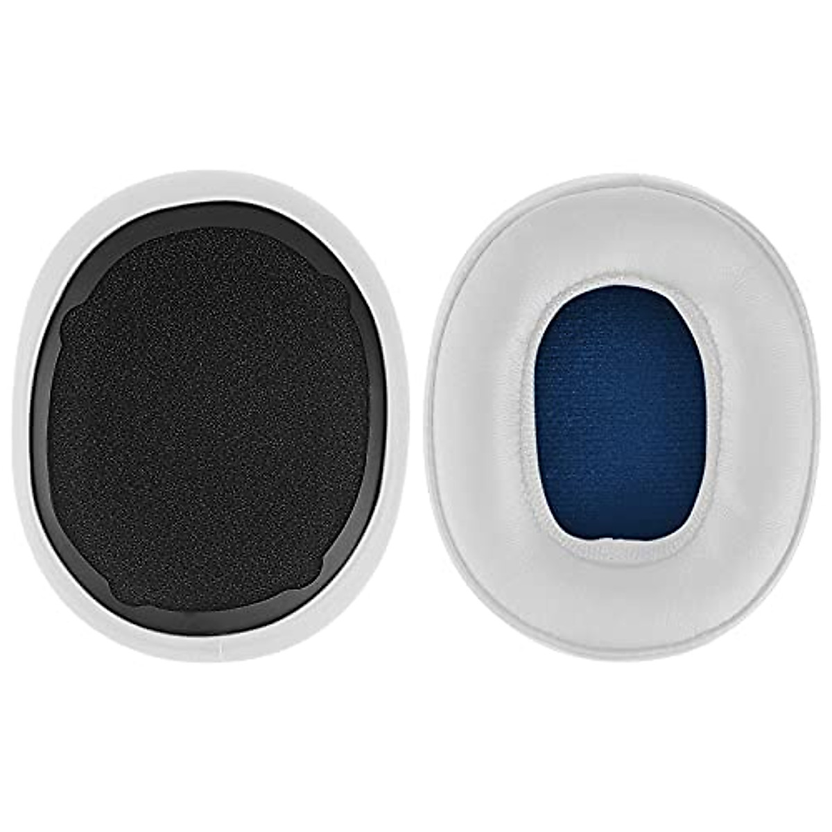 Geekria QuickFit Replacement Ear Pads for Skullcandy Crusher Wireless, Crusher Evo, Crusher ANC, Hesh 3 Headphones Earpads, Headset Ear Cushion Repair Parts (White)