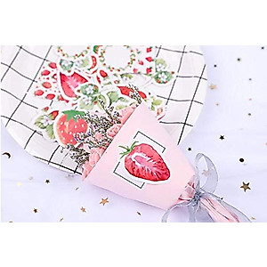 90PCS Small Cute Pink Strawberry Letter Stickers Decal Sticker Cardstock Stickers Photo Planner Stickers Korean Stationery Stickers Party Favors Kid' Stickers for DIY Arts and Crafts (Strawberry)