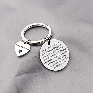 TGBJE New Job Gift Congratulations On Your New Job Keychain Gift Congratulation Gift Coworker Leaving Gift First Job Gift (Congrats new job)