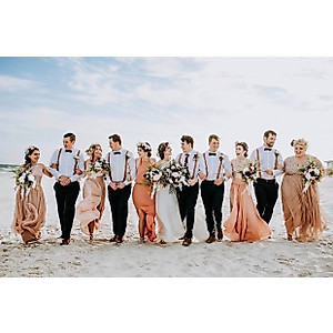 London Jae Apparel Suspenders for Men (Brass Clips, Caramel)