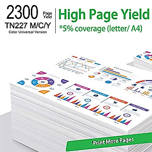 greencycle 4 Pack Compatible Toner Cartridge Replacement for Brother TN227BK TN227M TN227Y TN223C TN-223 use with MFC-L3770CDW MFC-L3750CDW HL-L3290CDW HL-L3270CDW HL-L3210CW MFC-L3710CW Printer