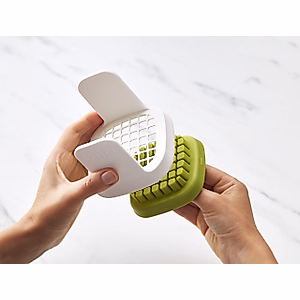 Joseph Joseph ChopCup Vegetable Chopper and Dicer, Sharp Stainless Steel blades, White