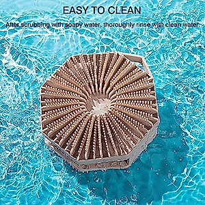 iTokGok® 2 in 1 Silicone Body Scrubber, Dual-Sided Design Body Brush Silicone Body Scrubber Exfoliating Body Brushes for Sensitive Skin for Showering, Lathers Well - Sand Pink