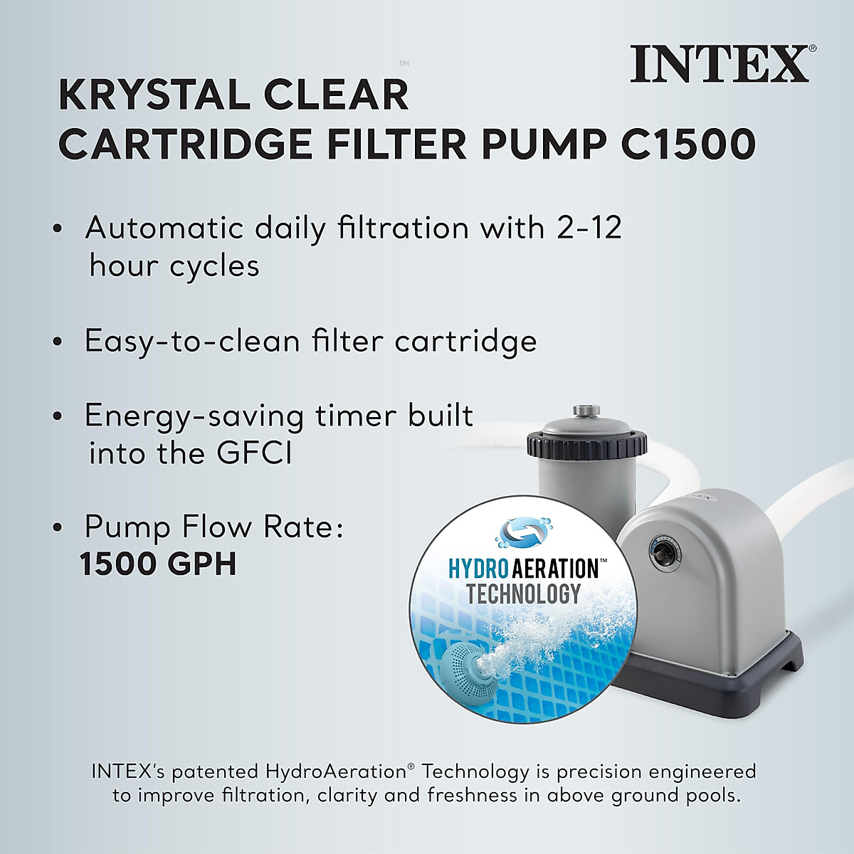 Intex 26729EH 16 Foot by 48 Inch Clearview Prism Frame Above Ground Swimming Pool with Filter Pump, Easy Set Up and fits up to 6 People