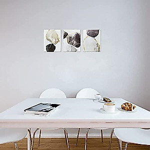 Stone Zen Nature Themed Prints Artwork Rock With Golden edge Canvas Wall Art Home Decoration for Bedroom Living Room Bathroom Painting