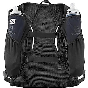 Salomon AGILE 2 Running Hydration Pack with flasks, BLACK, NS