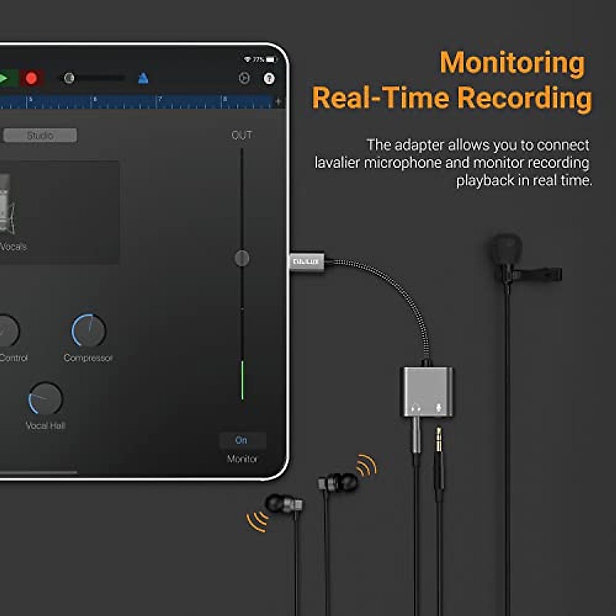 Cubilux USB C to TRS Microphone Adapter with Headphone Jack, Type C to 3.5mm MIC Audio Splitter Compatible with Samsung S21/S20 Note 20/10 Tab S7/S6, MacBook New USB C iPad 10/iPad Pro/Air 5 4/Mini 6