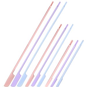 9 Pieces Last 3 Sizes Silicone Spatula for Beauty and Kitchen Makeup Spatula Silicone Bottle Scraper Lotion for Girls and Women (Pink, Purple and Blue)