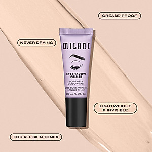 Milani Eyeshadow Primer + Gilded Mini Eyeshadow Palette - The Wine Down + Highly Rated Anti-Gravity Black Mascara with Castor Oil and Molded Hourglass Shaped Brush