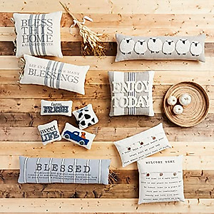 Mud Pie Long Sheep Pillow, Brown