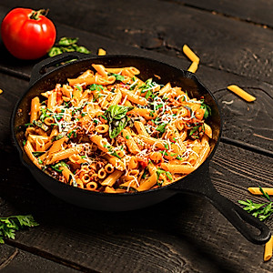 Utopia Kitchen 12 Inch Pre-Seasoned Cast iron Skillet - Frying Pan - Safe Grill Cookware for indoor & Outdoor Use - Chef's Pan - Cast Iron Pan (Black)