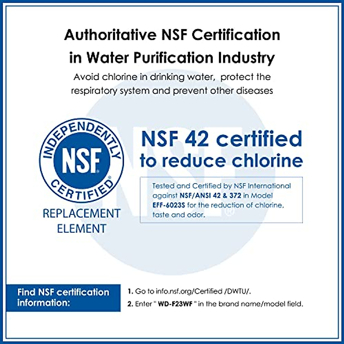 Waterdrop GSWF Refrigerator Water Filter, Replacement for GE® GSWF Smart Water 238C2334P001, Kenmore 46-9914, 469914, 9914, 3 Filters
