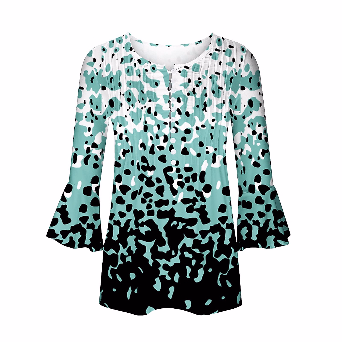 Women Blouses and Tops Fashion 2023 Casual Empire Waist t-Shirt 3/4 Sleeve Sexy Elegant v Neck Boho Shirts