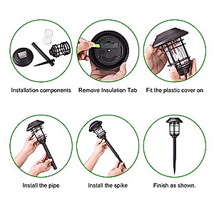 Azirier Solar Lights Outdoor Waterproof Security Lights Easy Install Garden Lights for Garden Path Walkway Light 12 Pack