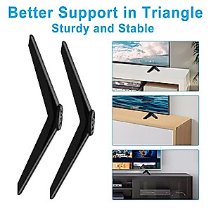 TV Stand Base TV Legs Compatible with TCL 32 40 43 49 50 55 75 Inch 4K UHD HDR Roku Smart TV, TV Stand Legs for TCL TV Model 32S330, 40S303, 43S423, 49S403, 50S425, 55S421, 65S425, 75S435