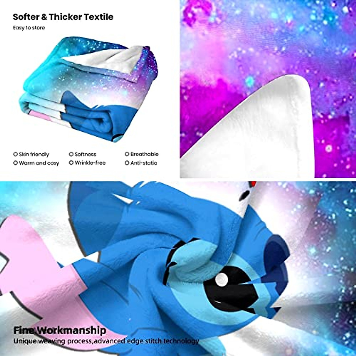 Anime Blanket Super Soft Flannel Warm Throw Blanket Cartoon Home Decor for Bedding Couch Sofa Gifts 50"X40"