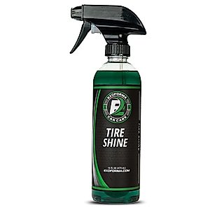 ExoForma Tire Shine - Solvent Based Durable Tire Dressing, Easy to Apply & Lasts Weeks On Tires, Leaves Behind a Matte & Satin Deep Black Look