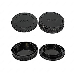 Body Cap & Rear Lens Cover for Canon EOS M50 Mark II M200 M100 M50 M6 Mark II M6 and More Canon EF-M Mount Camera and Lens