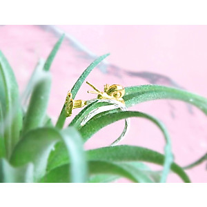 Helen de Lete Little Snail On Flower Vine 925 Sterling Silver Open Ring