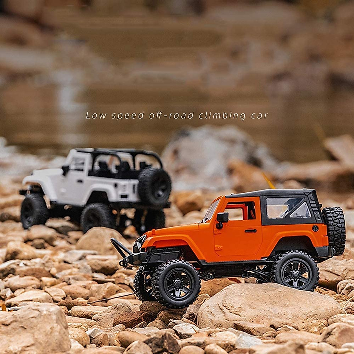 Nsddm 1/18 Wrangler Rc Car,4×4 All Terrain Vehicle, 2.4G Remote Control Car, Low-Speed Crawler Climbing Off-Road RC Trucks, Adult Amateur Rc Truck Toy Gifts for Kids Boy RTR (Color : D)