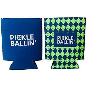 Pickleball Can Coolers - Set of 4 - Pickleball Party Supplies