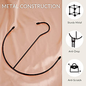 ZEDODIER Belt Hangers, Belt Rack Black Closet Accessories Organizers, Closet Organizer Hook Rack for Belt, Ties, Scarves, Camisoles, Hats, Bras, Shoes