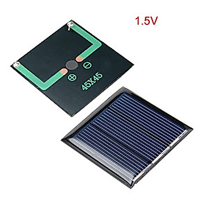 uxcell 5Pcs 1.5V 150mA Poly Mini Solar Cell Panel Module DIY for Light Toys Charger 45mm x 45mm