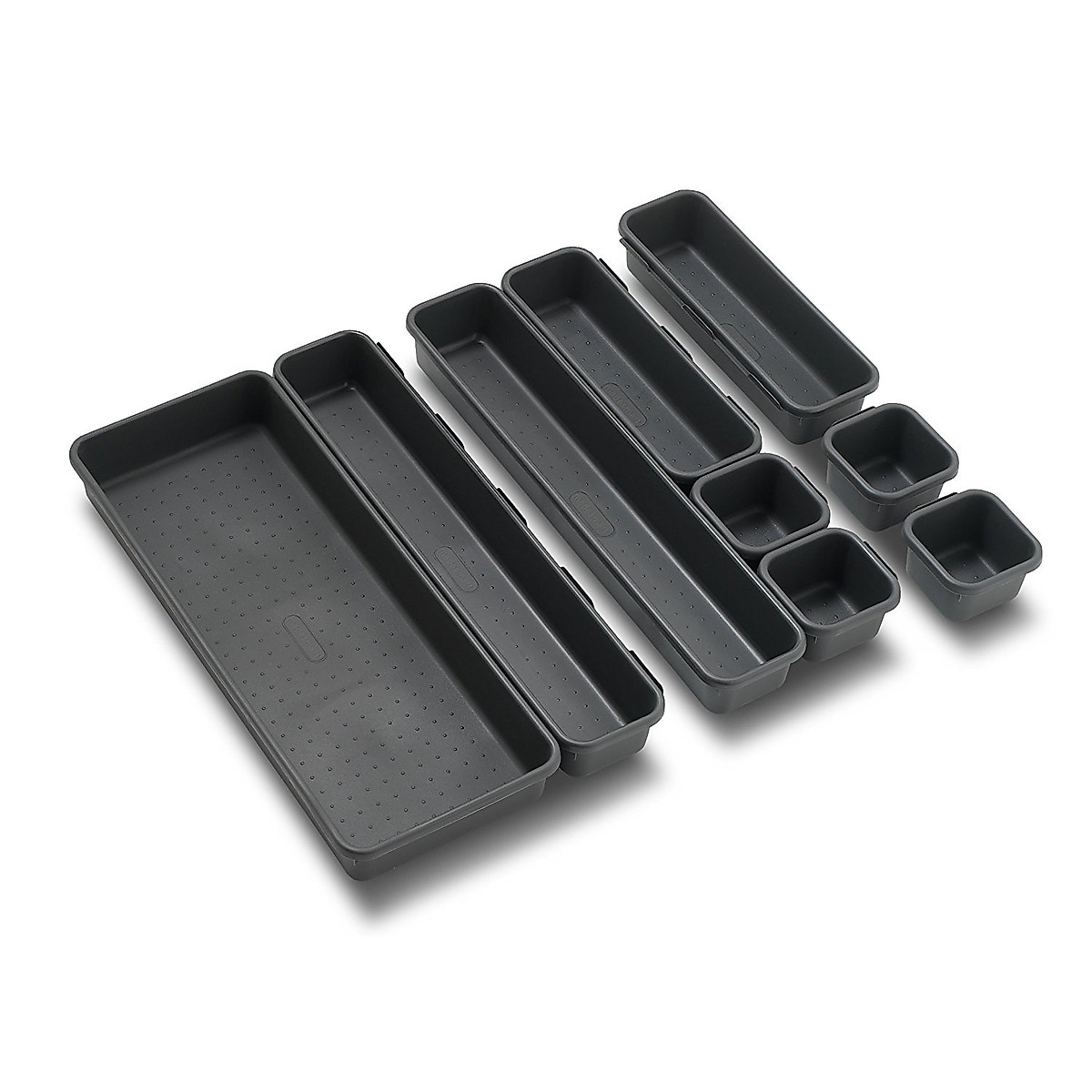 madesmart Value 9-Piece Interlocking Bin Pack | VALUE COLLECTION | Customizable Multi-Purpose Storage | Durable | Easy to Clean | BPA-Free