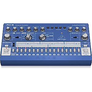 Behringer RHYTHM DESIGNER RD-6-BU Analog Drum Machine with 8 Drum Sounds, 64 Step Sequencer and Distortion Effects