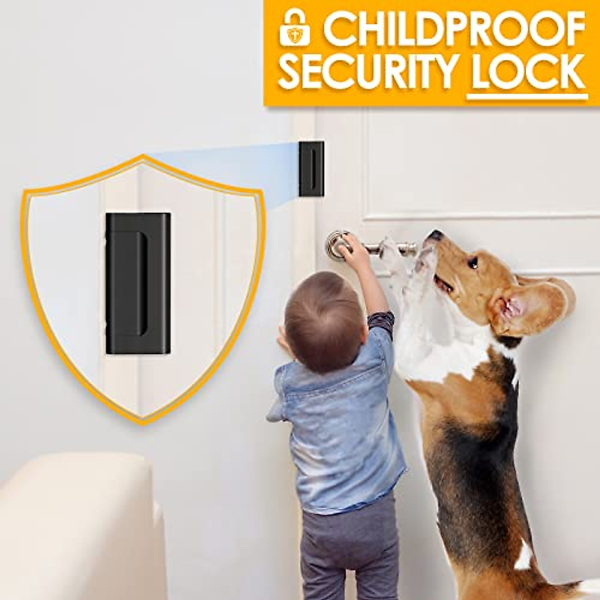 High Security Door Reinforcement Lock for Kids Safety