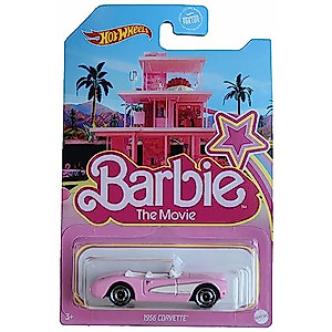 Hot Wheels 1956 Corvett, Barbie The Movie and '08 Tesla Roadster