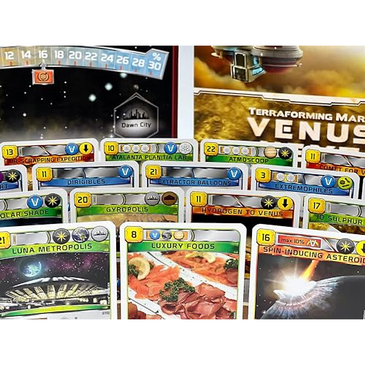Terraforming Mars: Venus Next Expansion – Explore and Colonize Venus with New Cards, and Strategic Challenges Board Game – Ages 12+ – Stronghold Games