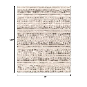 Mark&Day Area Rugs, 8x10 Marie Global Gray Area Rug, Beige Grey Black Carpet for Living Room, Bedroom or Kitchen (8' x 10')