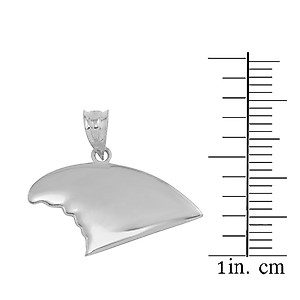 High Polish 925 Sterling Silver Shark Fin Charm Pendant