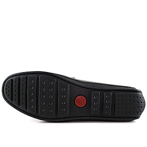 Marc Joseph New York Men's Nebraska Loafer, Black Grainy, 8.5