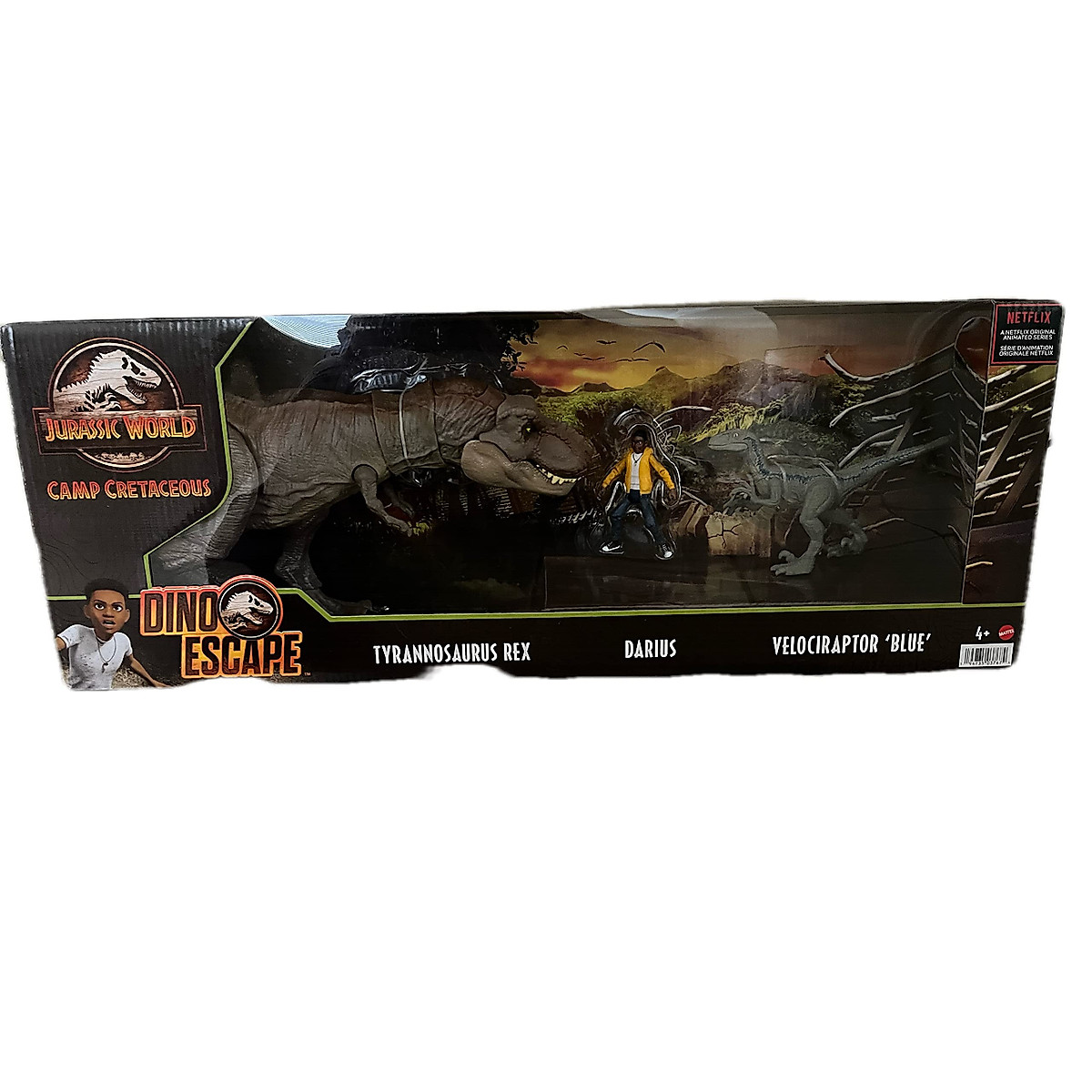 Jurassic World Dino Escape Action Figure Set - Movie-Themed, 3 Plastic Dinosaurs, Ages 4+