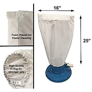 Swimables Premium Fine Mesh Replacement Bag with Built In Snap-In Technology Pool Leaf Vacuum, Leaf Catcher, Leaf Gulper, Leaf Eater, Leaf Bagger, Leaf Master - One Size Fits All!