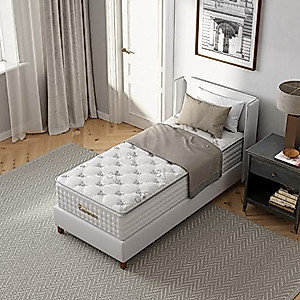 NapQueen Cashmere, 14" Twin XL Hybrid of Memory Foam and Edge Support Pocket Coils, Pillow Top Mattress