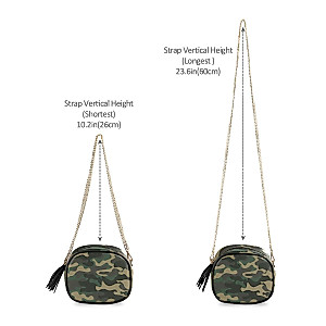 ALAZA Camouflage Military Cross Body Fashion Chain Bag Single Shoulder PU Leather Purse for Women Girls