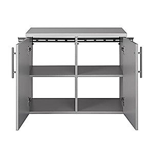 Prepac HangUps Work Storage Cabinet Set Q-4pc, 60 in. W x 72 in. H x 16 in. D, Light Gray, 30 Cubic Feet