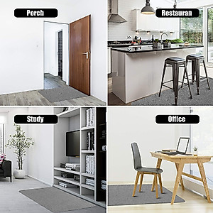 Vicwe Office Chair Mat, 1/6" Thick 56" x 36" Multi-Purpose Low Pile Desk Chair Mat for Hardwood Floor Only, Upgraded Version (Light Gray, 36"x56")