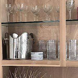 Fox Run 48749 Natural White Polished Marble Stone Coasters, Set of 6