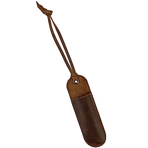 Hide & Drink, Corkscrew Holder with Strap Handmade from Full Grain Leather - Classy Wine Opener Case, Waiter Accessory - Bourbon Brown