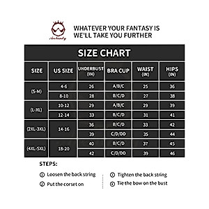 ACELANDY Women Corset Lingerie Bodysuit Set & Plus Size Corset Lingerie Tummy Control Sexy Lingerie for Women Black