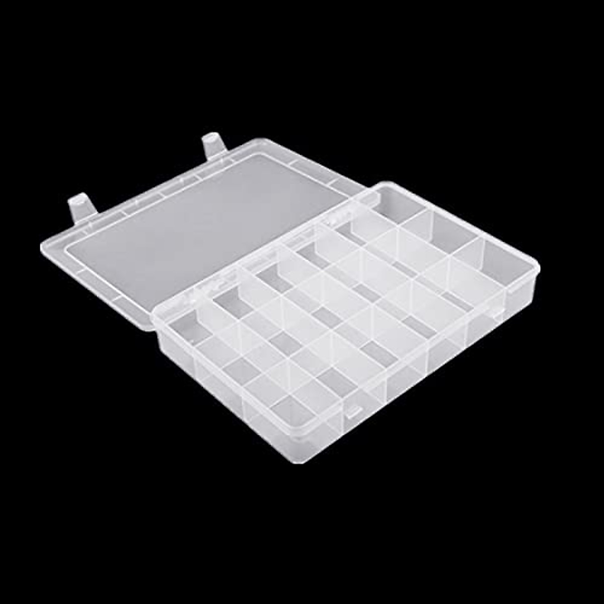 Floss Organizer Storage Box With 18 Compartments & 100 Bobbins, Clear, 10.5"