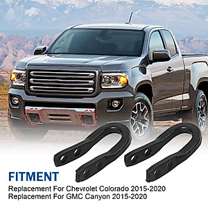 JDMSPEED New Recovery Hooks Tow Hooks Black Set 23253074 Replacement For Colorado GMC Canyon 2015-2019