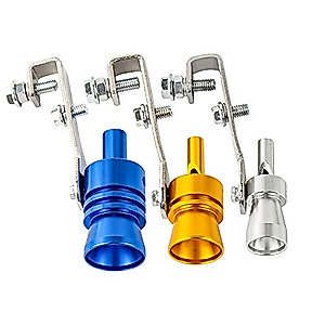 Ponpon 3Pcs Car Turbo Sound Universal Aluminum Car Turbo Whistle Muffler Pipe Whistle Car Roar Maker 3 Sizes(Random Color)