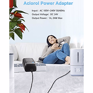 Aclorol 24V 1A Power Supply Adapter 24W AC 100V-240V to DC 24volt Power Converter Wall Charger Transformer 1000mA 800mA 600mA 400mA 5.5X2.1mm/2.5mm for LED Strip Light CCTV Security Camera (2 Pack)