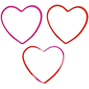 Kipp Brothers Pack of 48 Jumbo Silicone Shape Bands - Heart